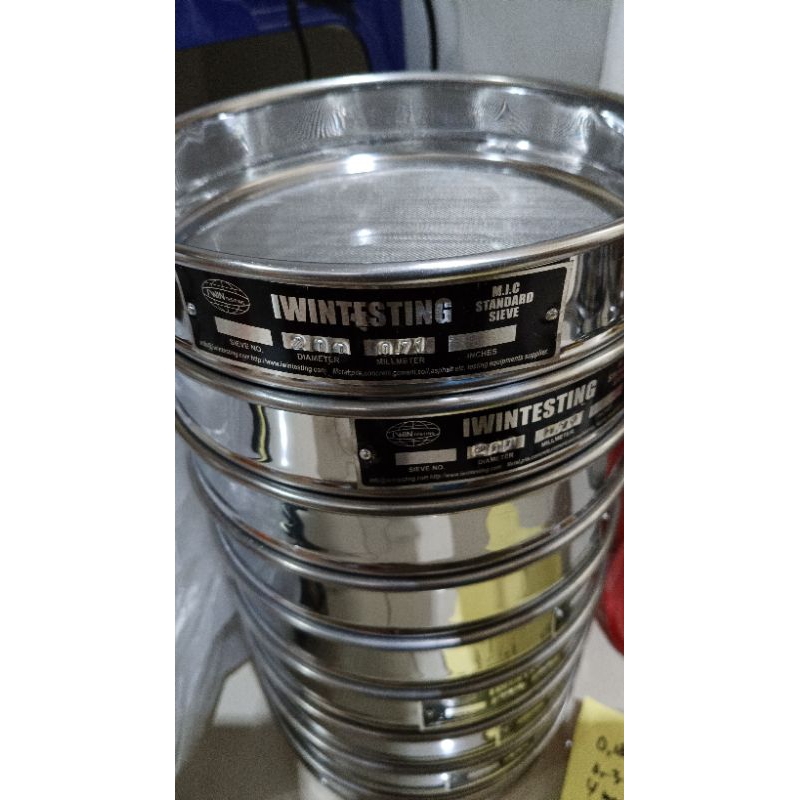 Jual Test Sieve ayakan lab ukuran 0.125mm 0.18mm 0.3mm 0.6mm 0.71mm 0 ...