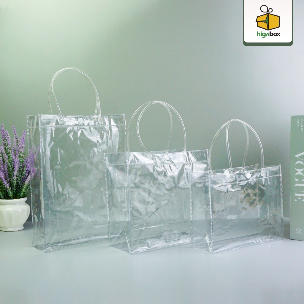 Jual Tas Mika PVC Transparan / Tas PVC Polos Ulang Tahun Transparant ...