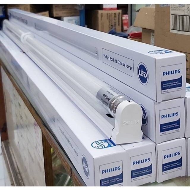Jual kap philips led + lampu philips led tl t8 16w / 120cm 8w / 60cm putih cool daylight 6500k ...