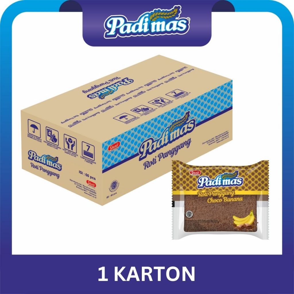Jual Roti Panggang Padimas Choco Banana Extra2 Karton | Shopee Indonesia