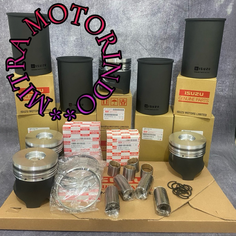 Jual Liner Kit/Liner Set +Piston+Ring +Bushing +Paking Set Isuzu NKR71 ...