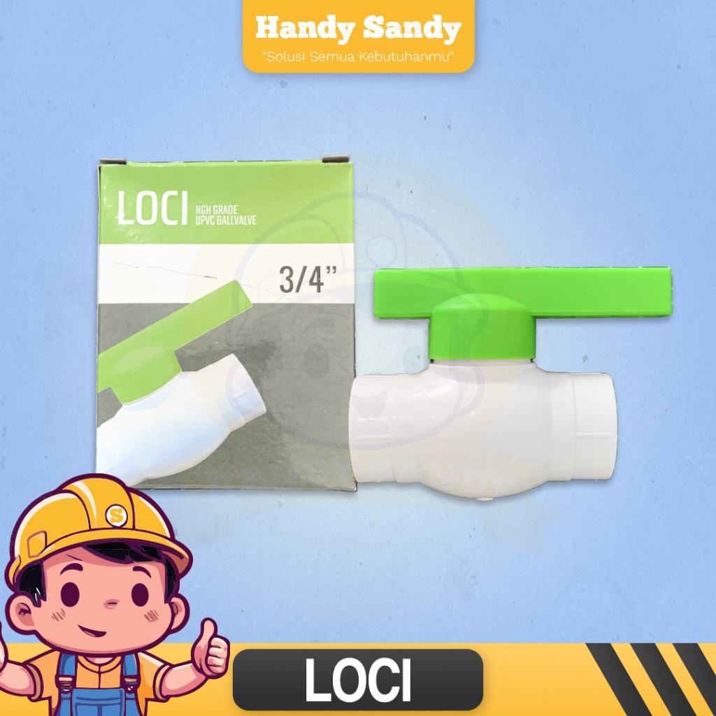 Jual LOCI Ballvalve UPVC Warna Hijau - 1/2" 3/4" | Shopee Indonesia