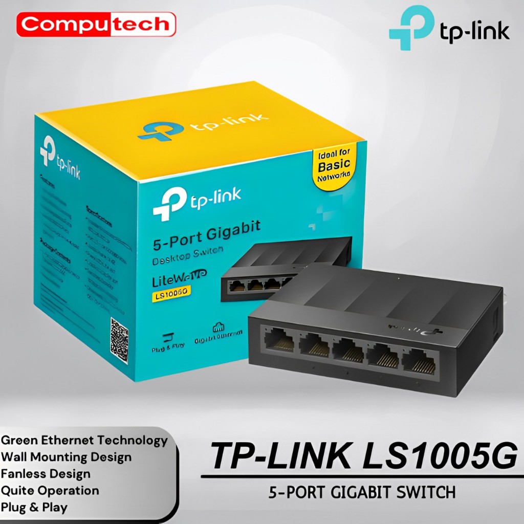 Jual TP-Link LS1005G 5 Port Gigabit Unmanaged Desktop Switch - TPLINK LS 1005G LS 1005 G ...