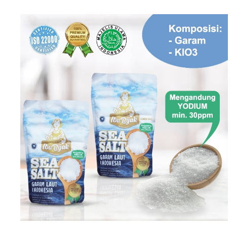 Jual Club Sehat Ibu Bijak Sea Salt Coarse - Garam Laut Indonesia 300g ...