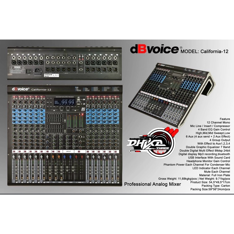 Jual MIXER DBVOICE CALIFORNIA 12 CHANNEL ORIGINA / MIXER DB VOICE ...