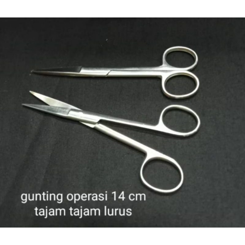 Jual Macam2 Gunting Operasi Lurus & Bengkok 14 cm | Shopee Indonesia
