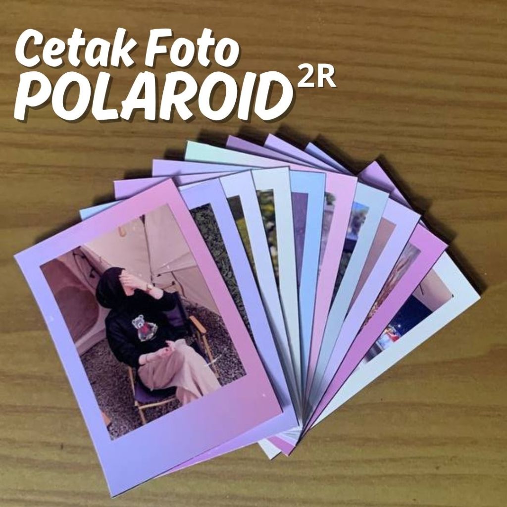 Jual [PAKET 50 FOTO] Cetak Polaroid 2R Frame Macaron | Shopee Indonesia
