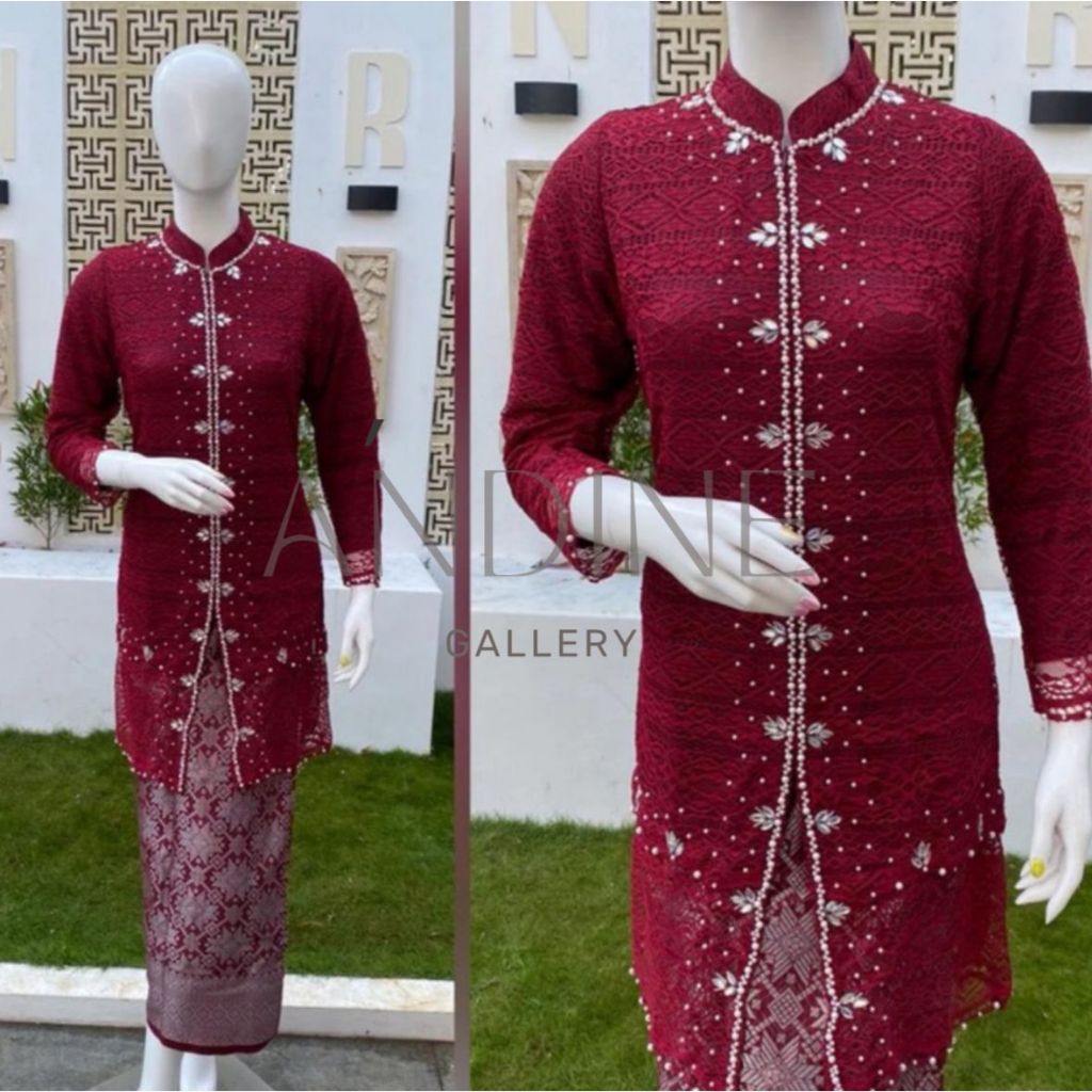 Jual KEBAYA TUNIK GLADIES || SETELAN KEBAYA BROKAT PAYET || KEBAYA ...