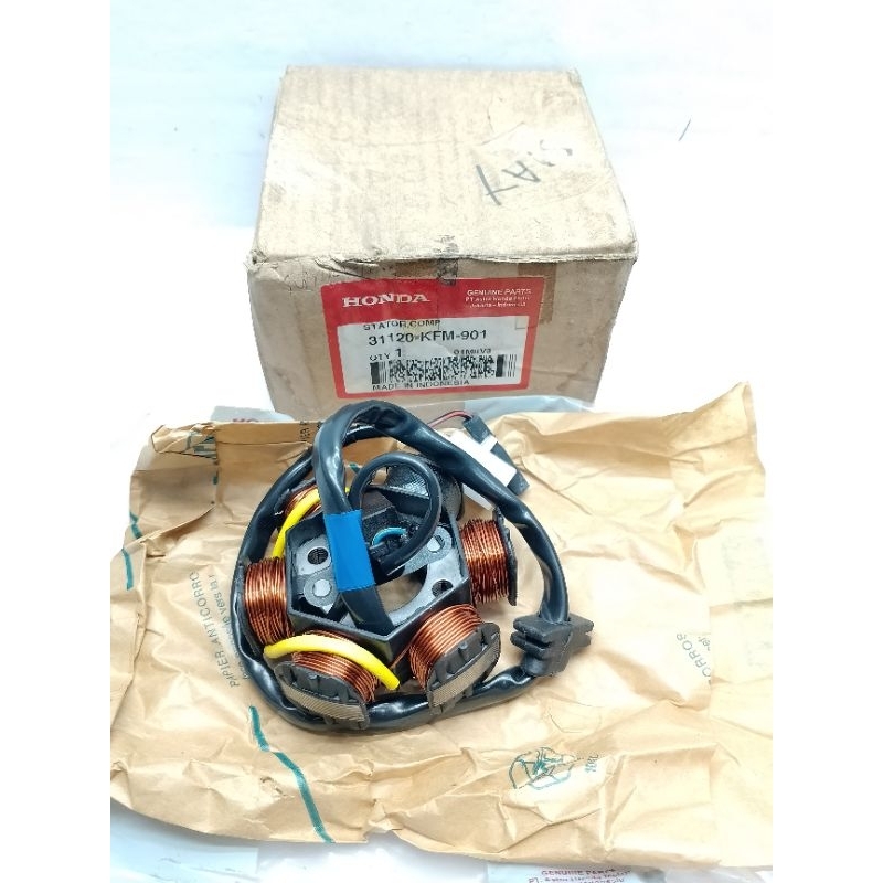 Jual SPUL SPULL SEPUL STATOR ASSY HONDA LEGENDA SUPRA FIT 31120-KFM-901 ORIGINAL ASLI HONDA AHM ...