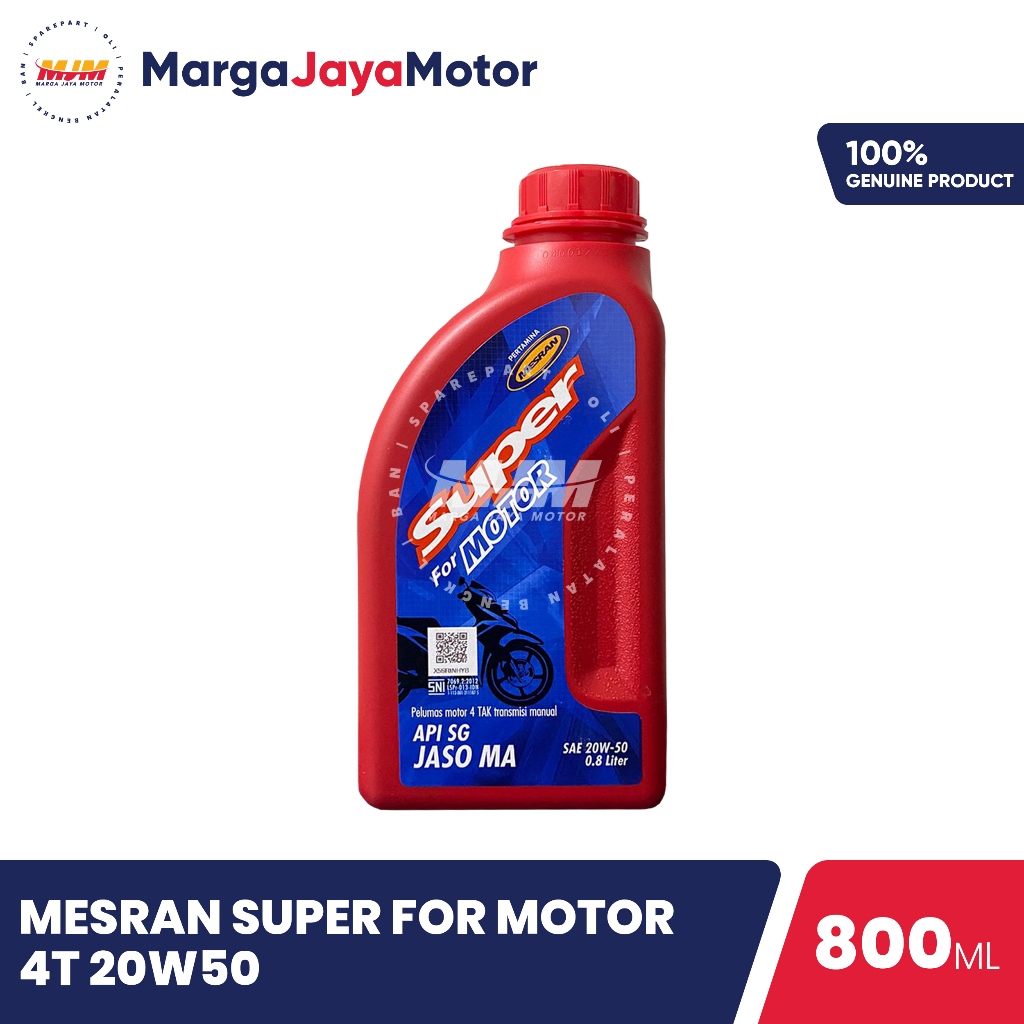 Jual Pertamina Mesran Super Motor 4T 20W-50 0.8L | Shopee Indonesia