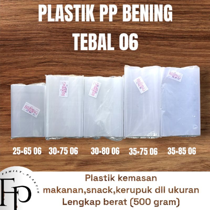 Jual (ukuran lengkap)plastik pp bening tebal 06//25×65 30×75 35×75 35× ...