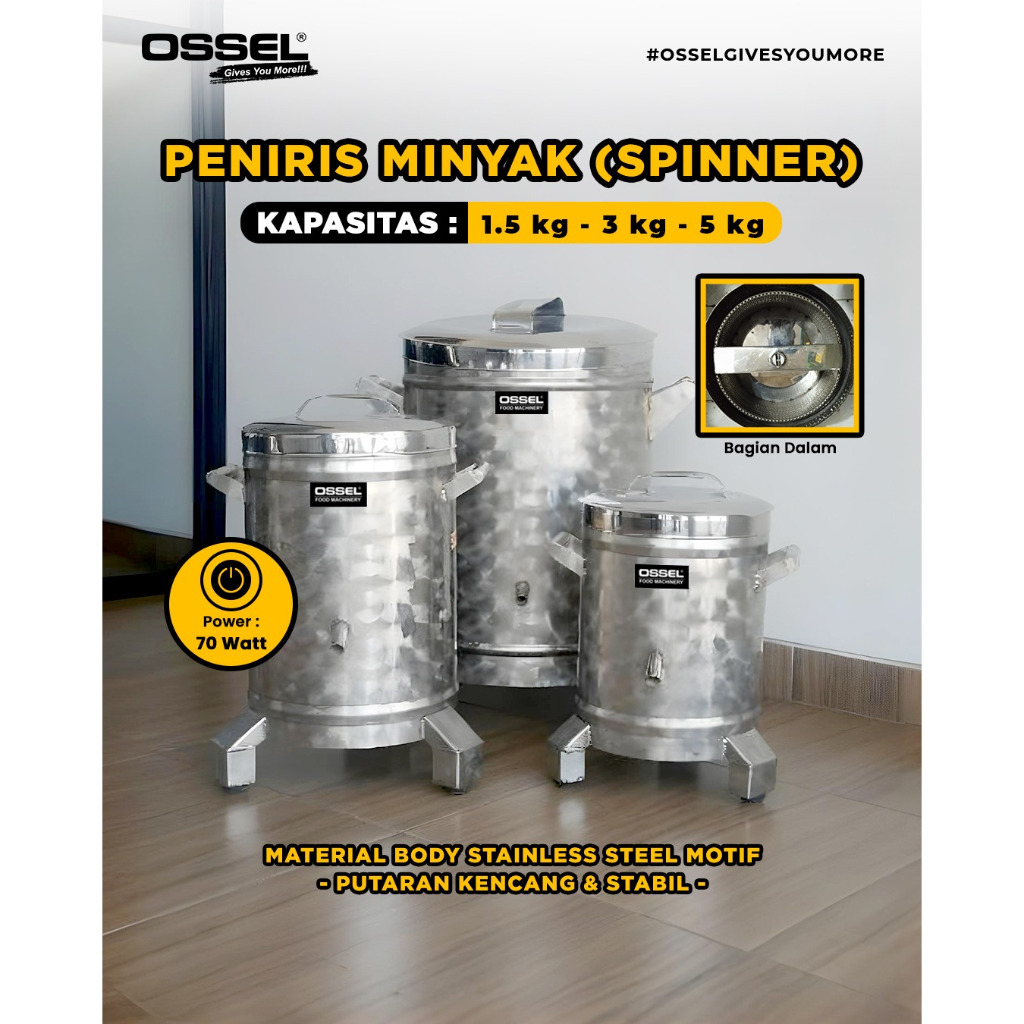 Jual Spinner Minyak Listrik mesin Peniris Minyak Listrik Stainless 1 ...