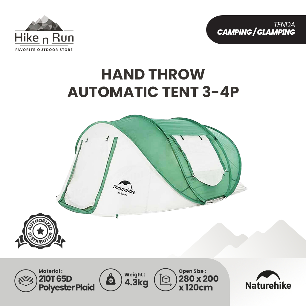 Jual Naturehike CNH22ZP006 Tenda Camping Pop Up Hand Pop Up Tent 3-4 ...