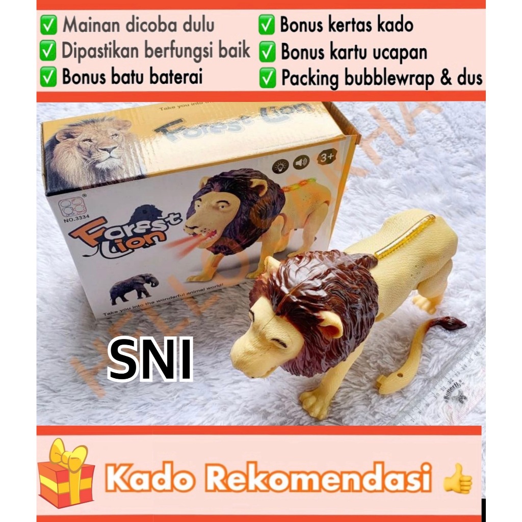 Jual (KADO REKOMENDASI) MAINAN NO. 3334 FOREST LION SINGA HARIMAU MACAN ...