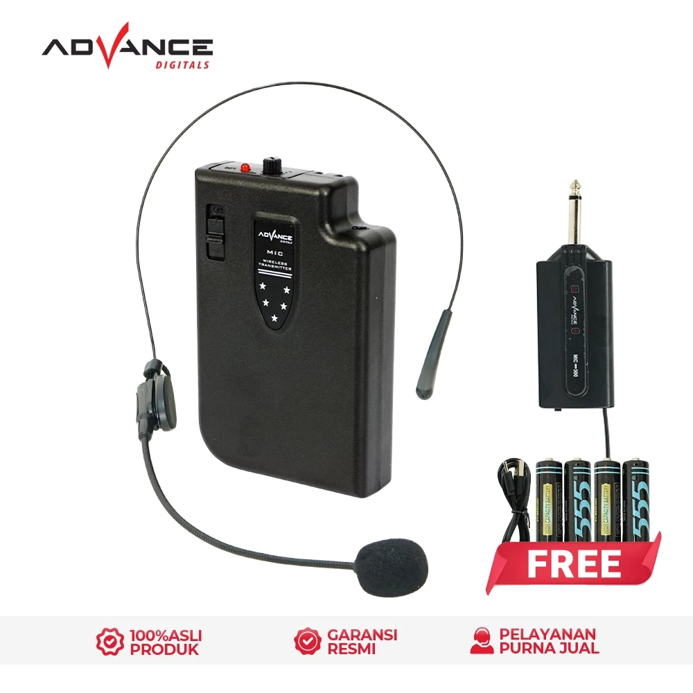 Jual Advance MIC-500 Microphone Clip On Wireless/Mic Bando Clip On ...