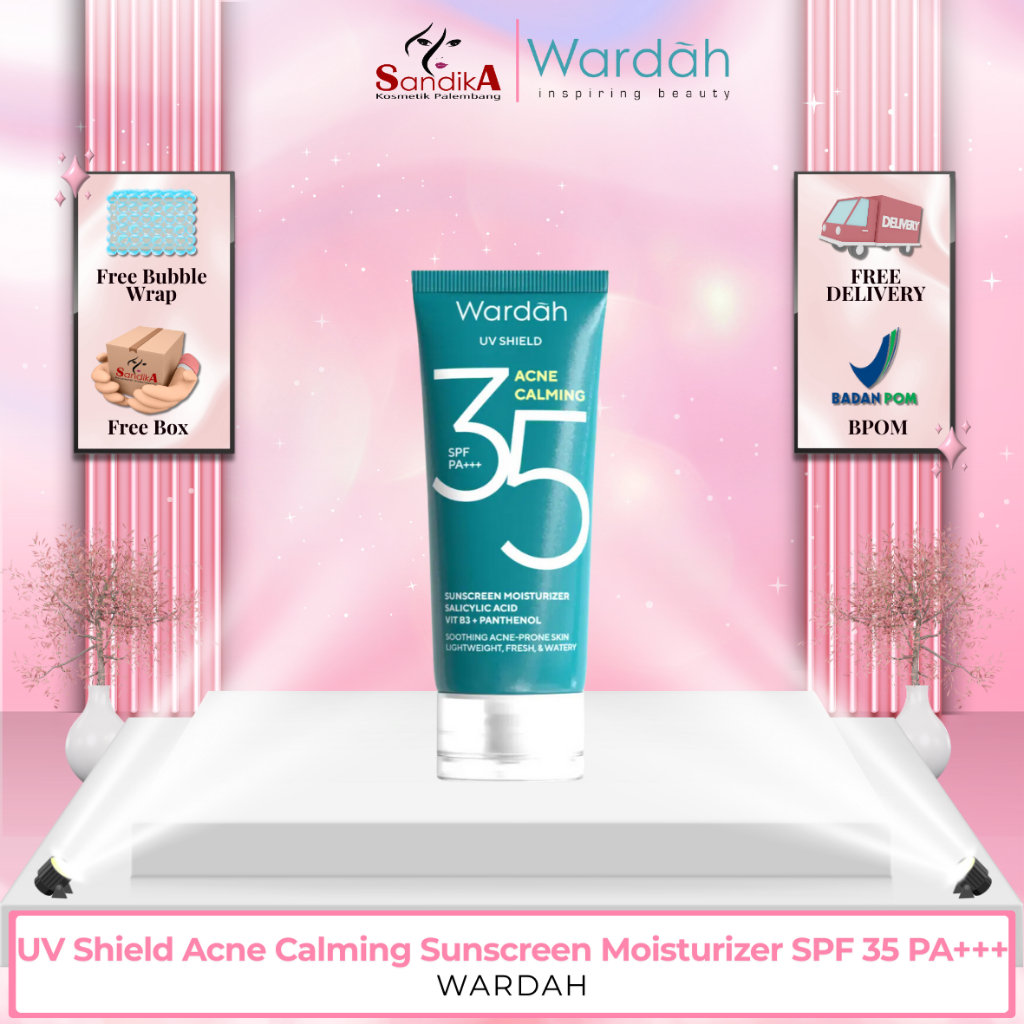 Jual Wardah UV Shield Acne Calming Sunscreen Moisturizer SPF 35 PA ...