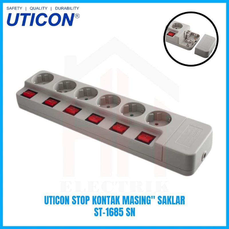 Jual UTICON STOP KONTAK ARDE DENGAN MASING-MASING SAKLAR ON/OFF 4 DAN 6 ...