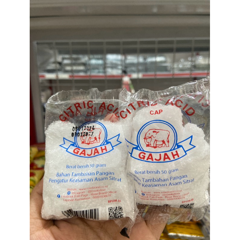 Jual Citrun citrid acid cap gajah 50g | Shopee Indonesia