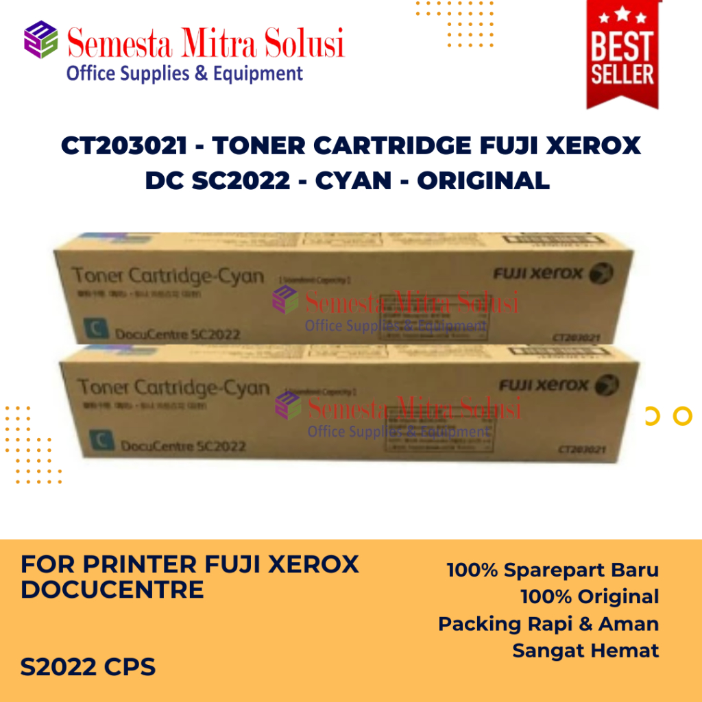 Jual CT203021 - Toner Cartridge Fuji Xerox DocuCentre SC2022 - CYAN – ORIGINAL | Shopee Indonesia