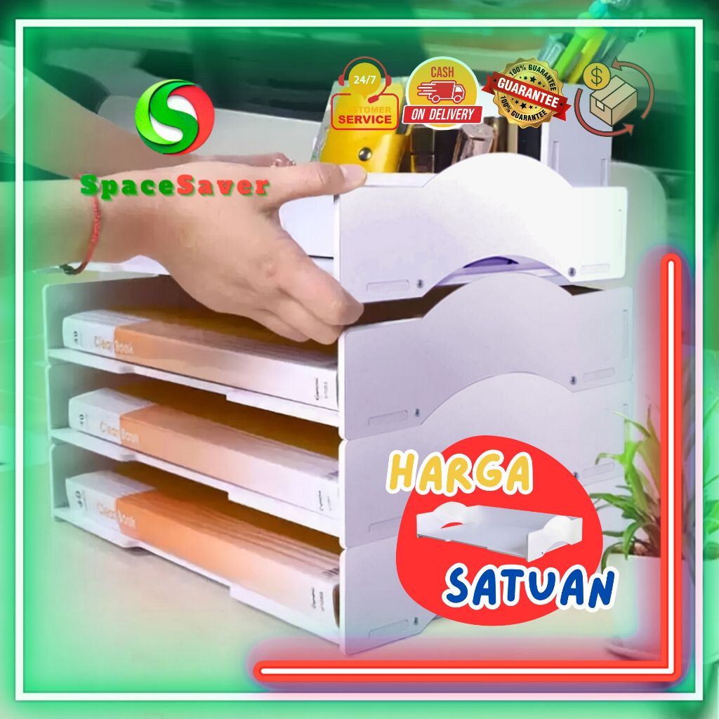 Jual SpaceSaver - Desk Organizer Map Kuliah Kertas Surat Kertas HVS ...