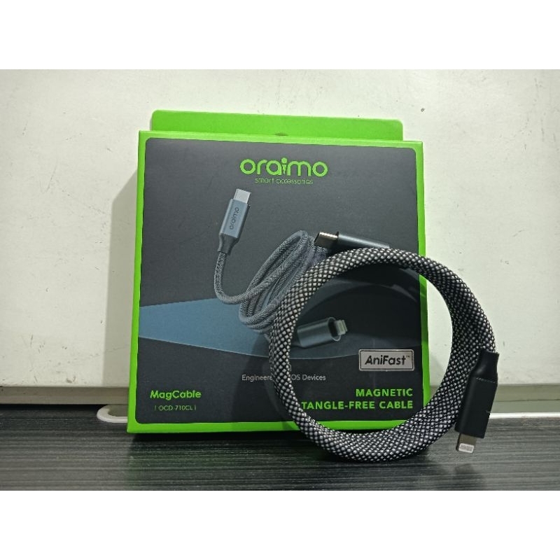 Jual ORAIMO MagCable OCD-710CL USB Data Cable C to L MAGNETIC TANGLE ...