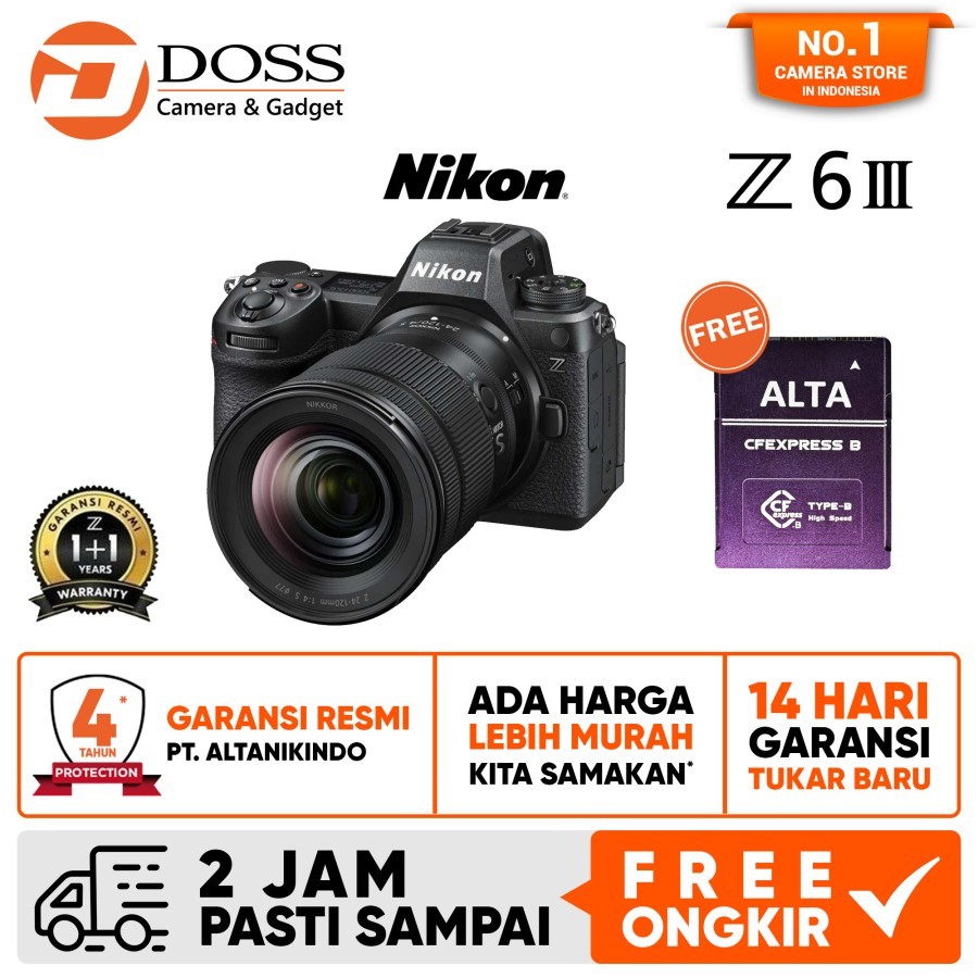 Jual Nikon Z6 III Nikon Z6III Nikon Z6 Mark III Kit 24-120mm f4 Mirrorless Camera | Shopee Indonesia