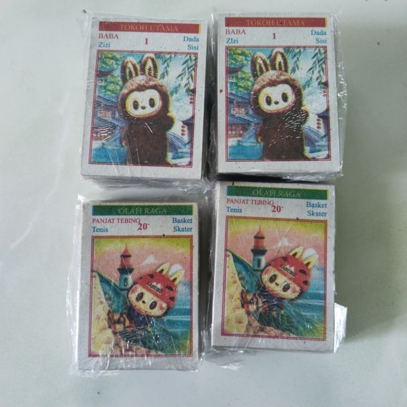 Jual LABUBU Kartu Kwartet Mini Gambar Labubu 1ikat isi 320kartu ...