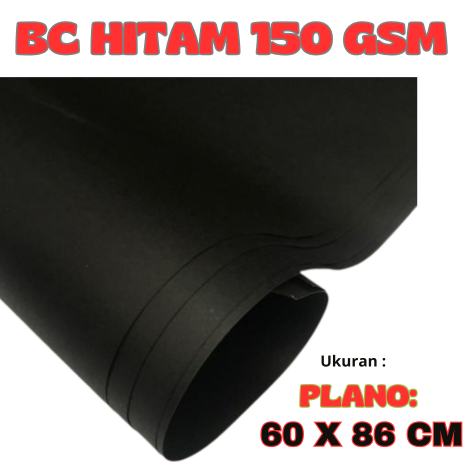 Jual KERTAS MANILA / KERTAS BC WARNA HITAM 150 GSM UKURAN PLANO ( 60 X ...