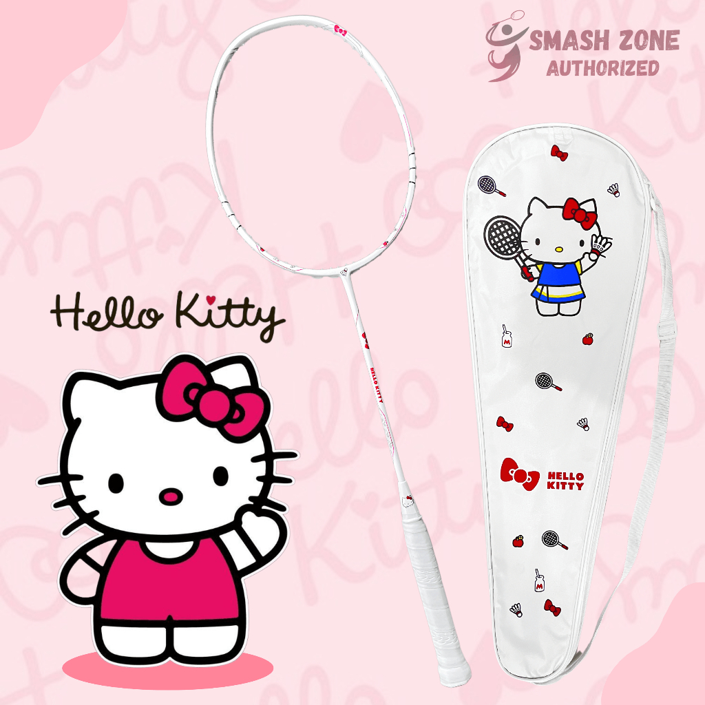 Jual Raket Badminton Spesial Hello Kitty New Edition 30 Lbs Carbon ...