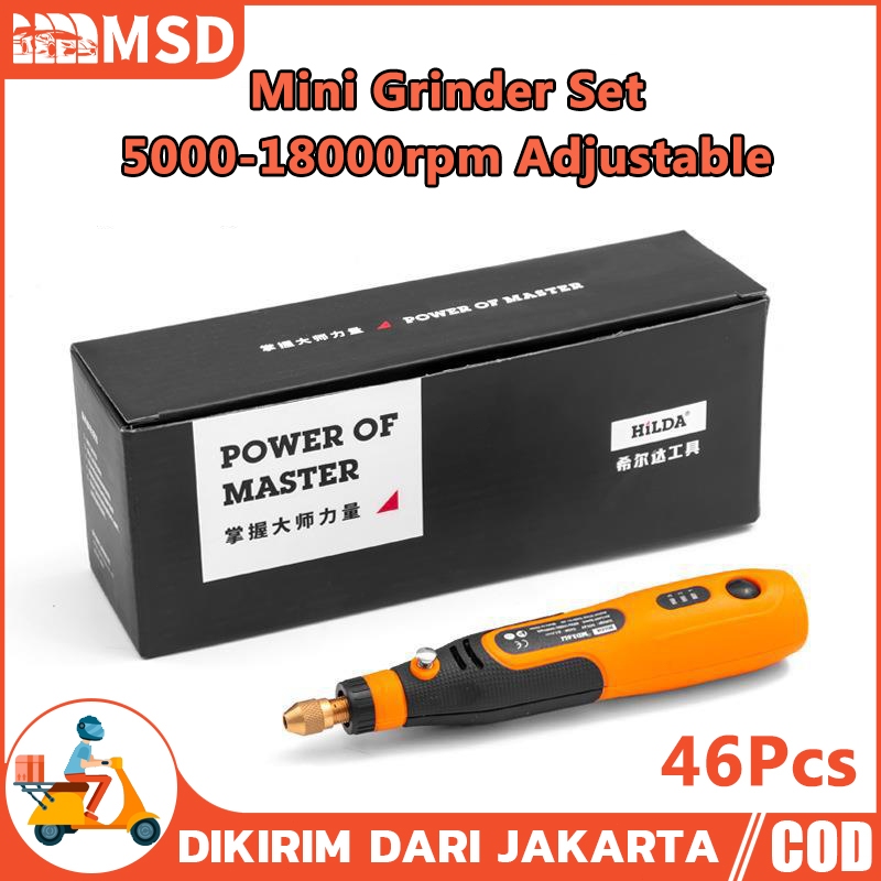 Jual Mini Die Grinder Set 46 Pcs Gerinda Bor Turner Listrik Elektrik ...
