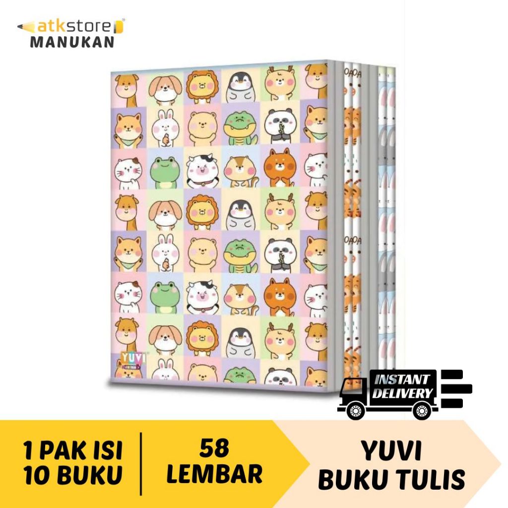 Jual Yuvi My Book Buku Tulis 58 Lembar - 1 pak isi 10 pcs | Shopee ...