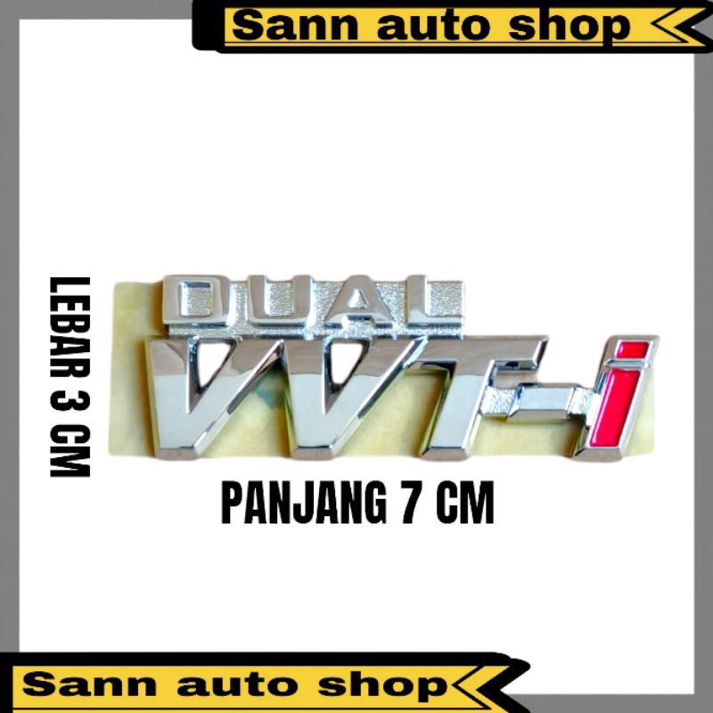 Jual Logo Emblem DUAL VVT-I Kecil Original Satuan / Logo Emblem DUAL ...