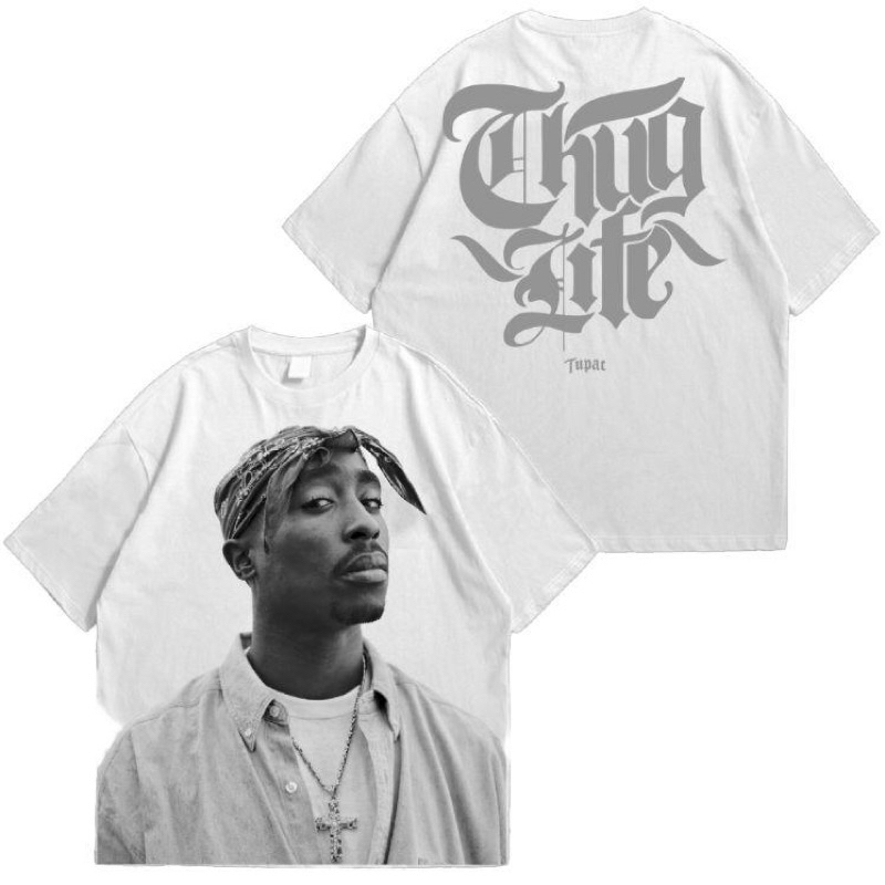 Jual Oversize TUPAC THUG LIFE - T Shirt Vintage Oversize Tupac Thug ...