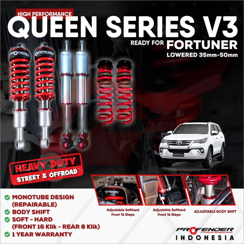 Jual SHOCKBREAKER PROFENDER FORTUNER QUEEN SERIES | Shopee Indonesia