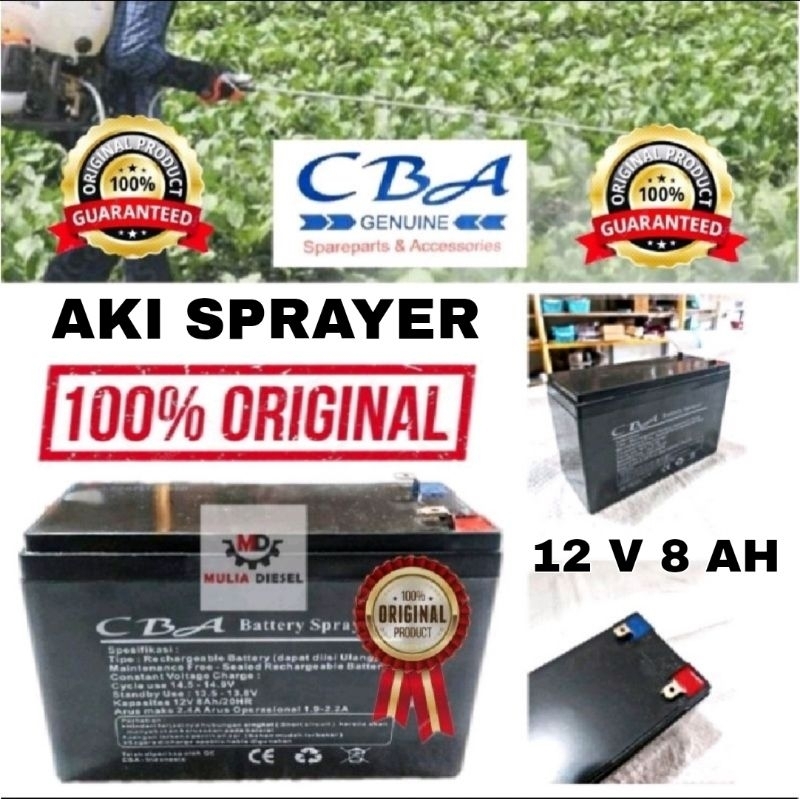 Jual Aki Kering Baterai Battery Sprayer Semprot Hama Elektrik CBA ORIGINAL 12V 8AH 2IN1 | Shopee ...