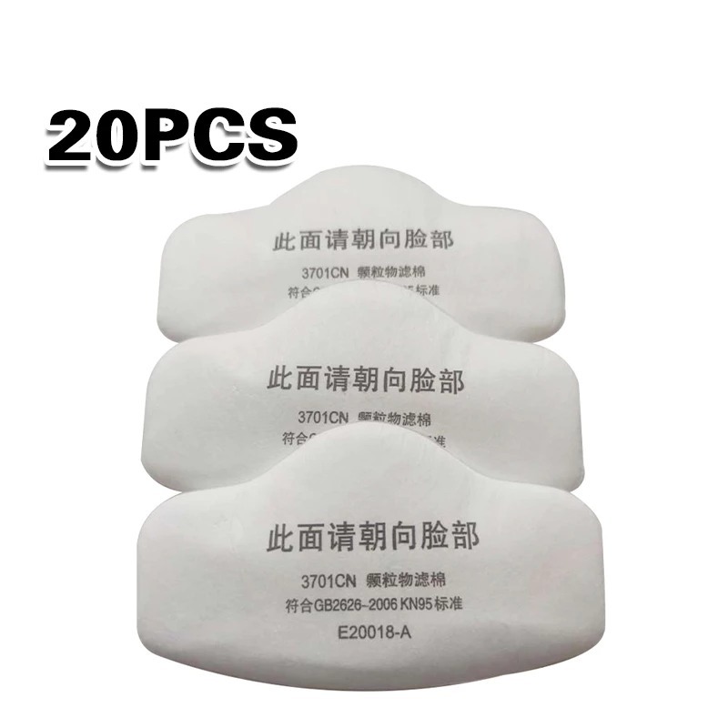 Jual 20Pcs 3M 3701CN Cotton Filter Masker Respirator Untuk Masker Respirator 3200/3700 | Shopee ...