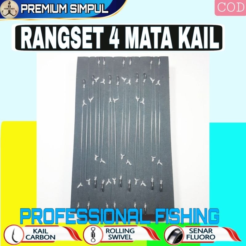 Jual Rangkaian Setan Cabang 4 Mata Kail Untuk Memancing Ikan Bandeng ...
