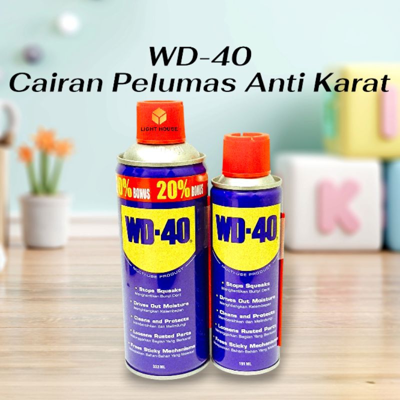 Jual WD 40 Cairan Pelumas Anti Karat Semprot 191ml 333ml | Shopee Indonesia
