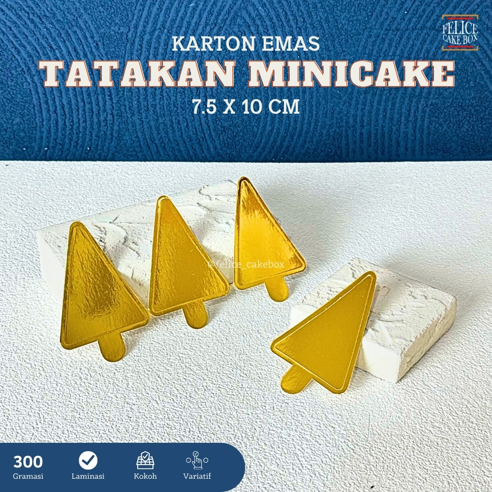 Jual TATAKAN EMAS SEGITIGA CHEESE CAKE 7.5X10 CM isi 25 pcs / ALAS ...