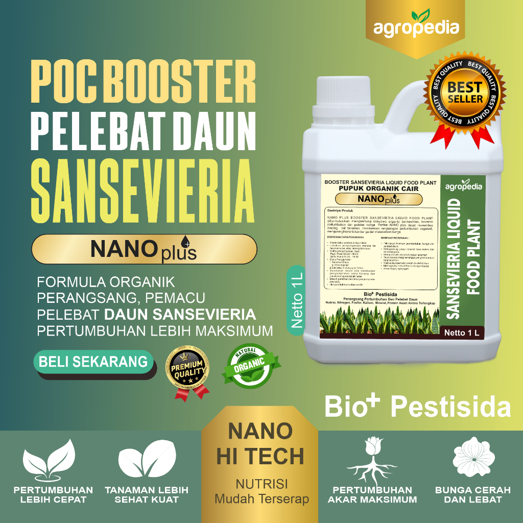 Jual NANOplus Pupuk BOOSTER Tanaman Sansevieria, Suplemen Pupuk Cair ...