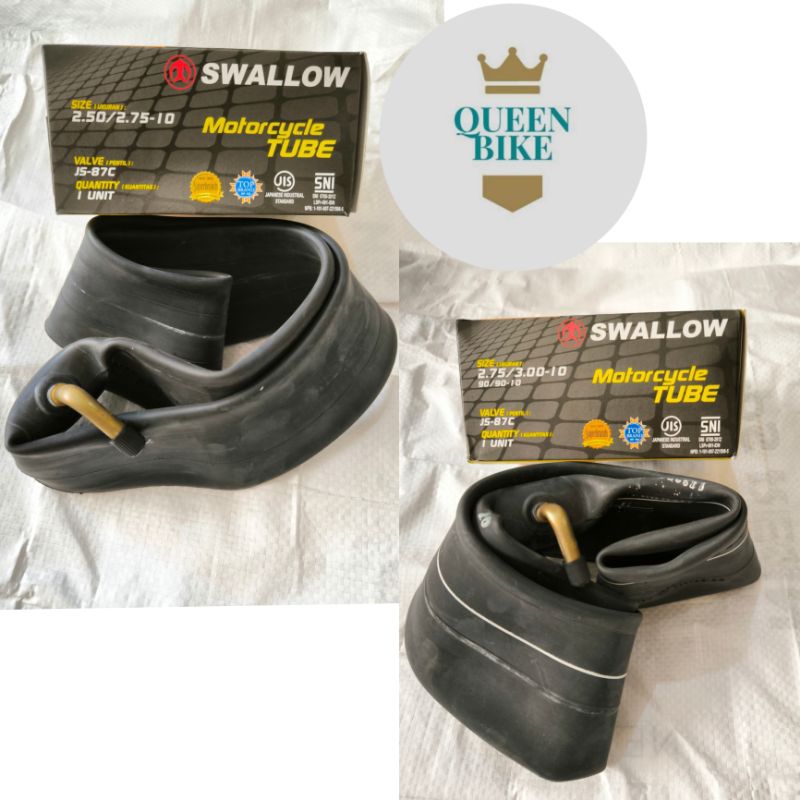Jual Ban Dalam Sepeda Listrik E Bike 2.50/2.75x10 (14x2.50) / 2.75/3.00x10 (14x2.75) Cop Bengkok ...
