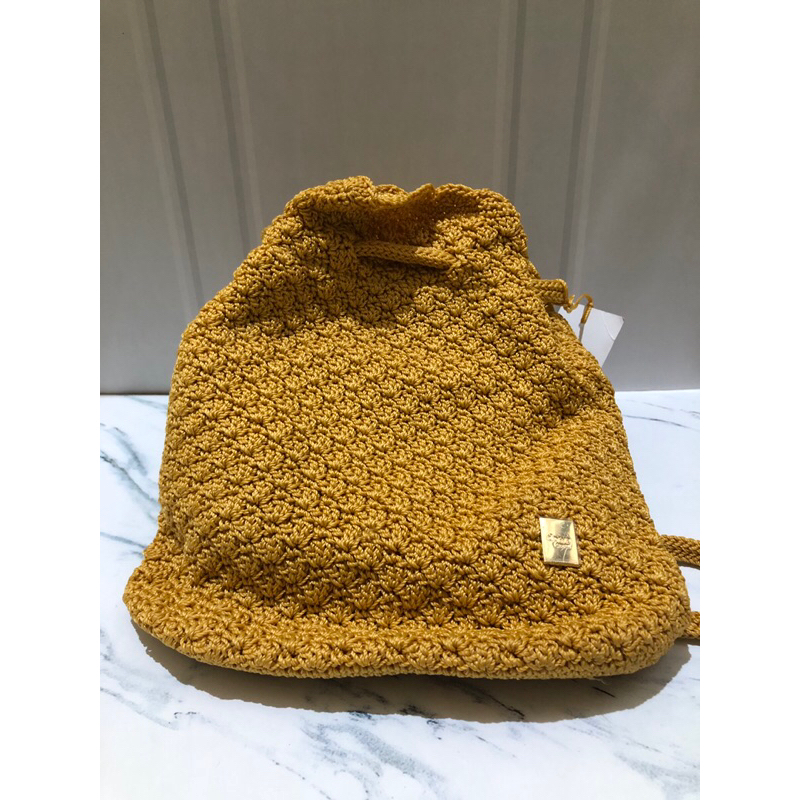 Jual TAS DOWA RAJUT ORI - WARNA KUNYIT - BACKPACK MINI | Shopee Indonesia