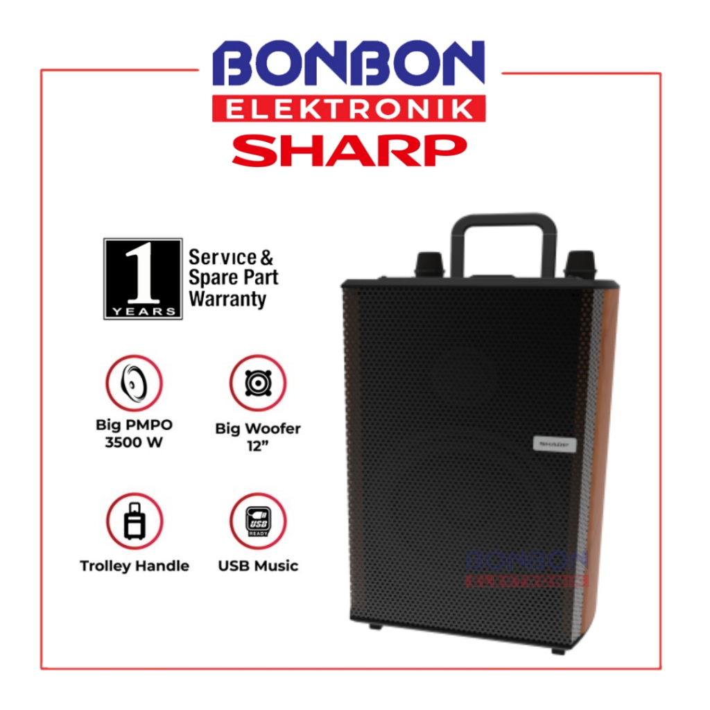 Jual SHARP Speaker Active CBOX-TRB12MBO / Speaker System Trolly Series ...