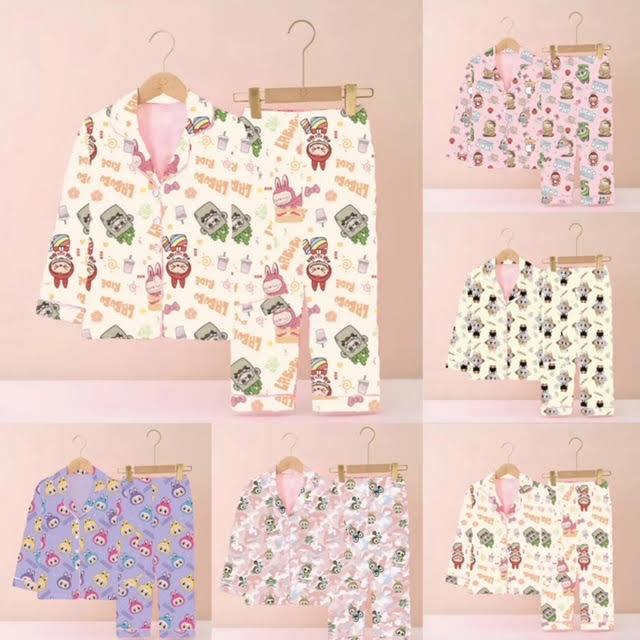 Jual [YY]Baju Tidur Piyama Labubu New Arival/Baju Piyama Motif Labubu ...
