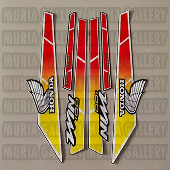 Jual Striping Stiker list Polet body honda win 100 custom variasi merah ...