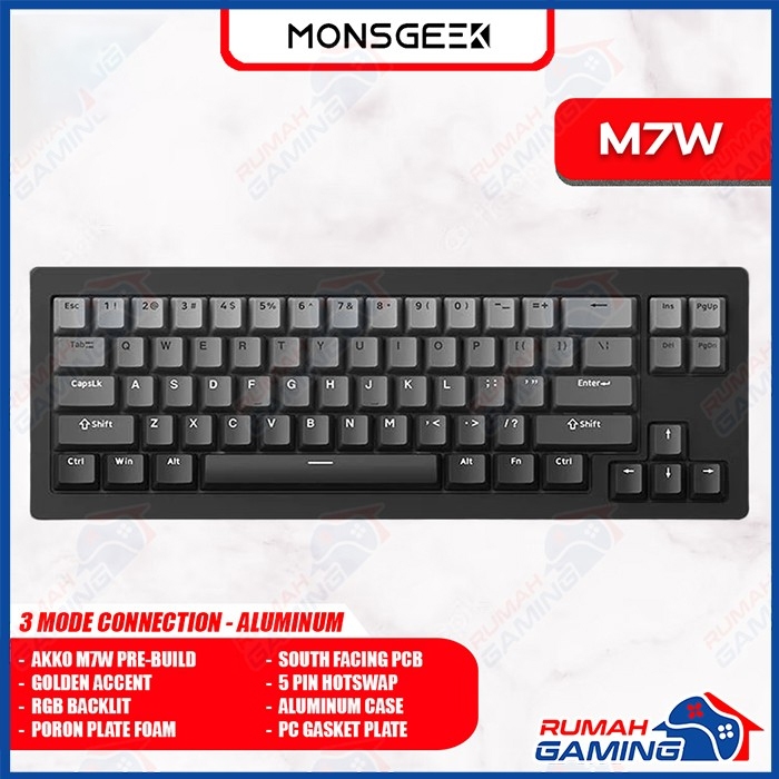 Jual MONSGEEK M7W 65% - 3 Mode - Alumunium - South Facing RGB ...