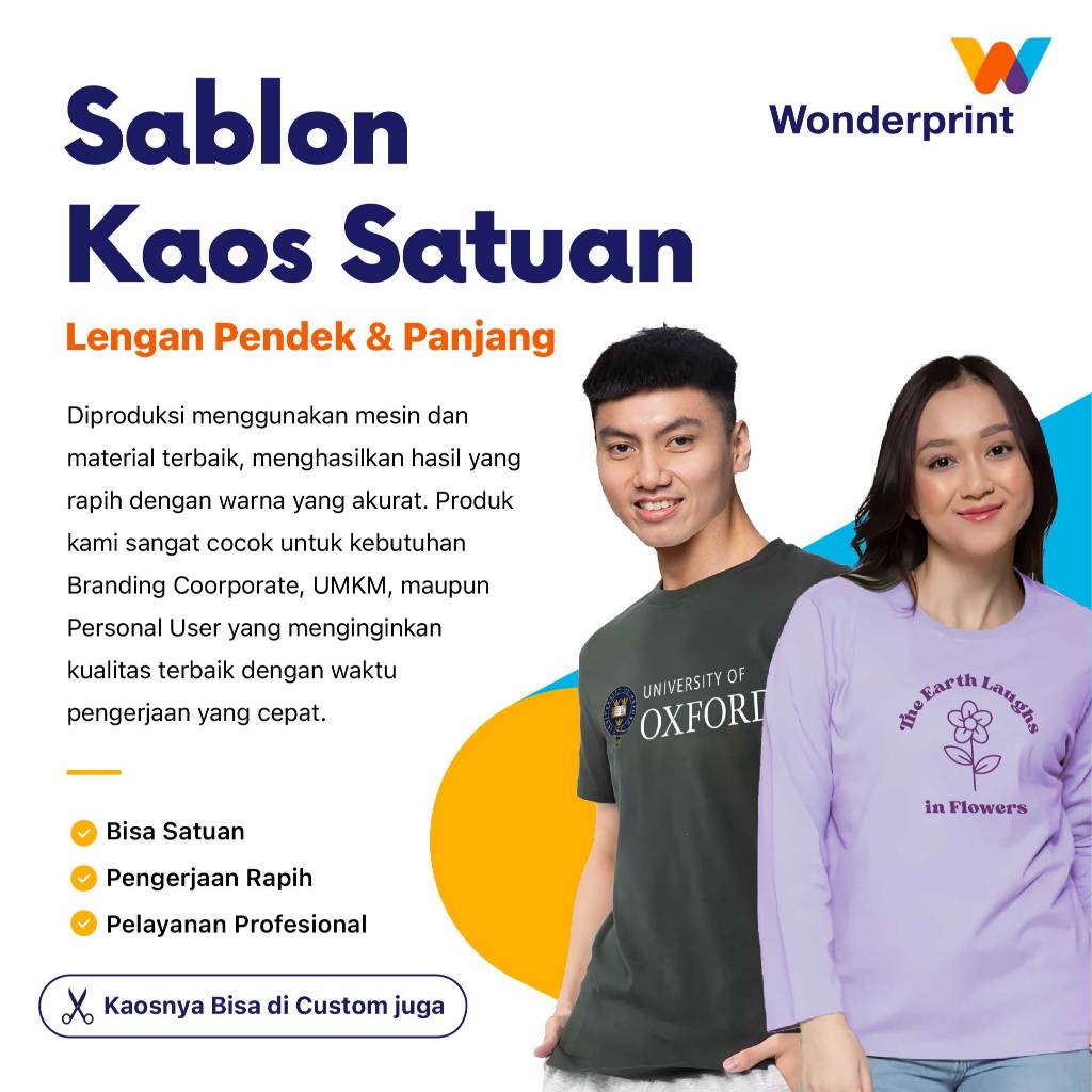 Jual Custom Sablon Satuan Desain Sendiri Cetak Gambar Foto Logo Bacaan ...