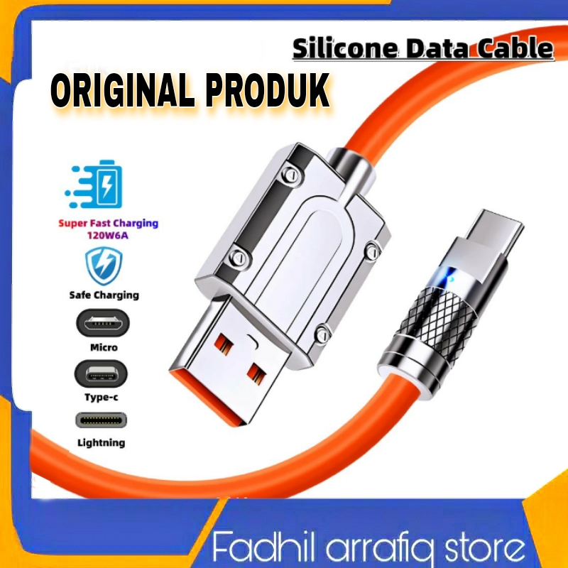 Jual KABEL CHARGER 120W FAST CHARGING TYPE-C / MICRO / IPHONE | KABEL ...