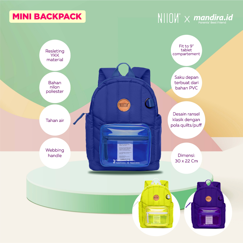 Jual Tas Ransel - Mini Backpack Niion x Mandira.id | Happy Family ...
