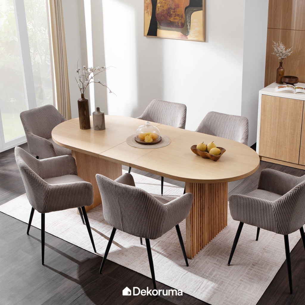 Jual Dekoruma HEIJI Meja Makan Extandable / Dining Table | Shopee Indonesia